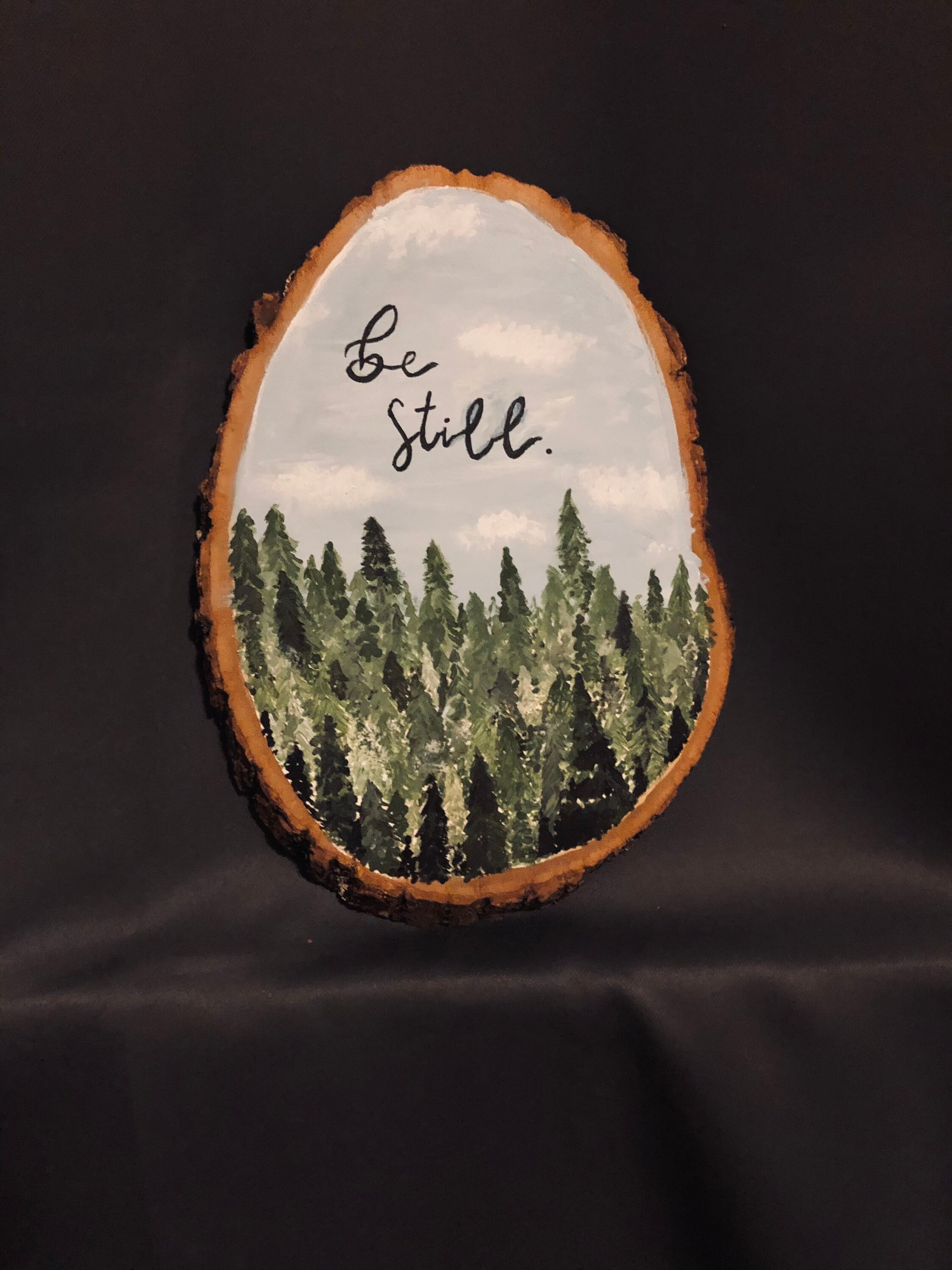 Be Still Hand Painted Wood Slice | Etsy