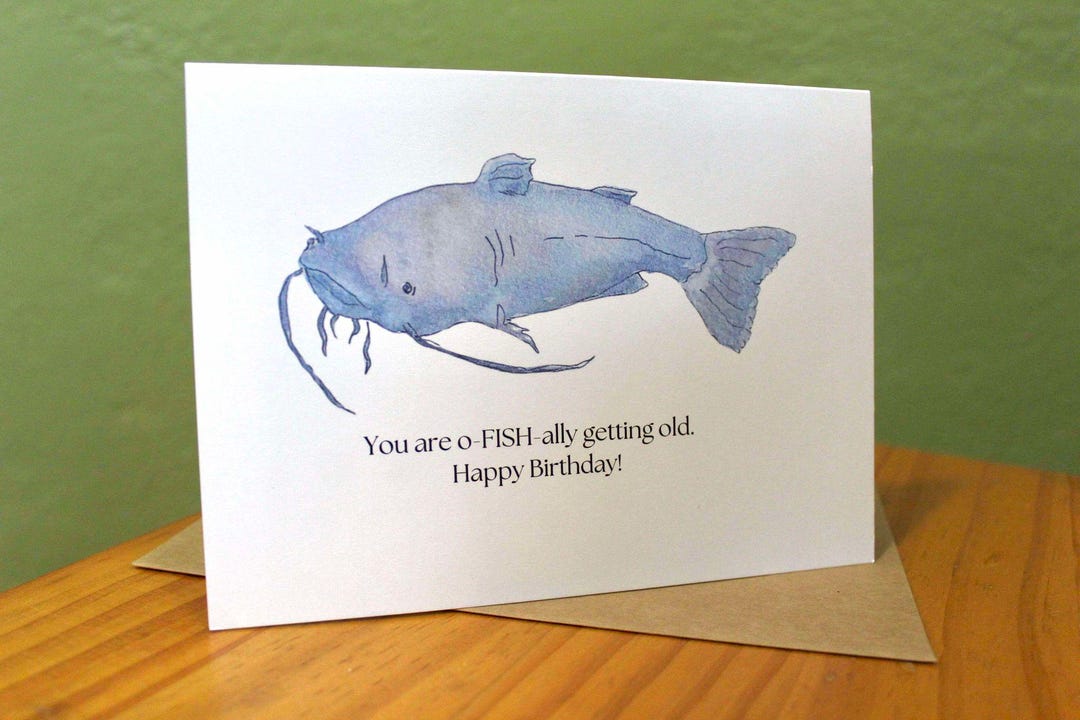 A Fin-tastic Birthday Card - Etsy