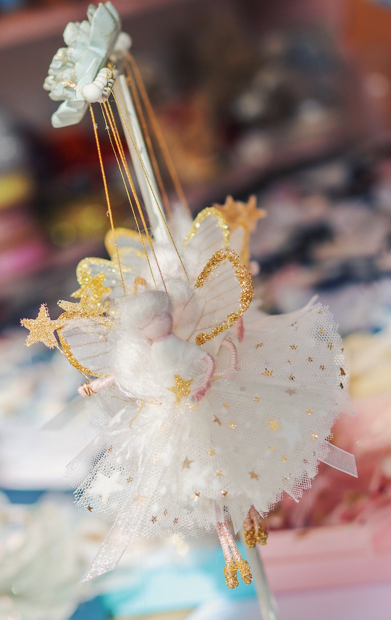 Handmade Christmas Fairy Tree Decoration: White & Gold Angel. - Etsy UK