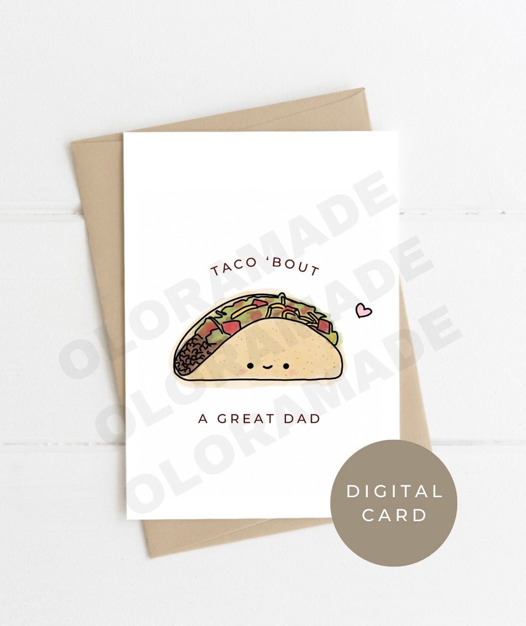 Printable Fathers Day Card Printable Card Downloadable Dad Card Digital ...
