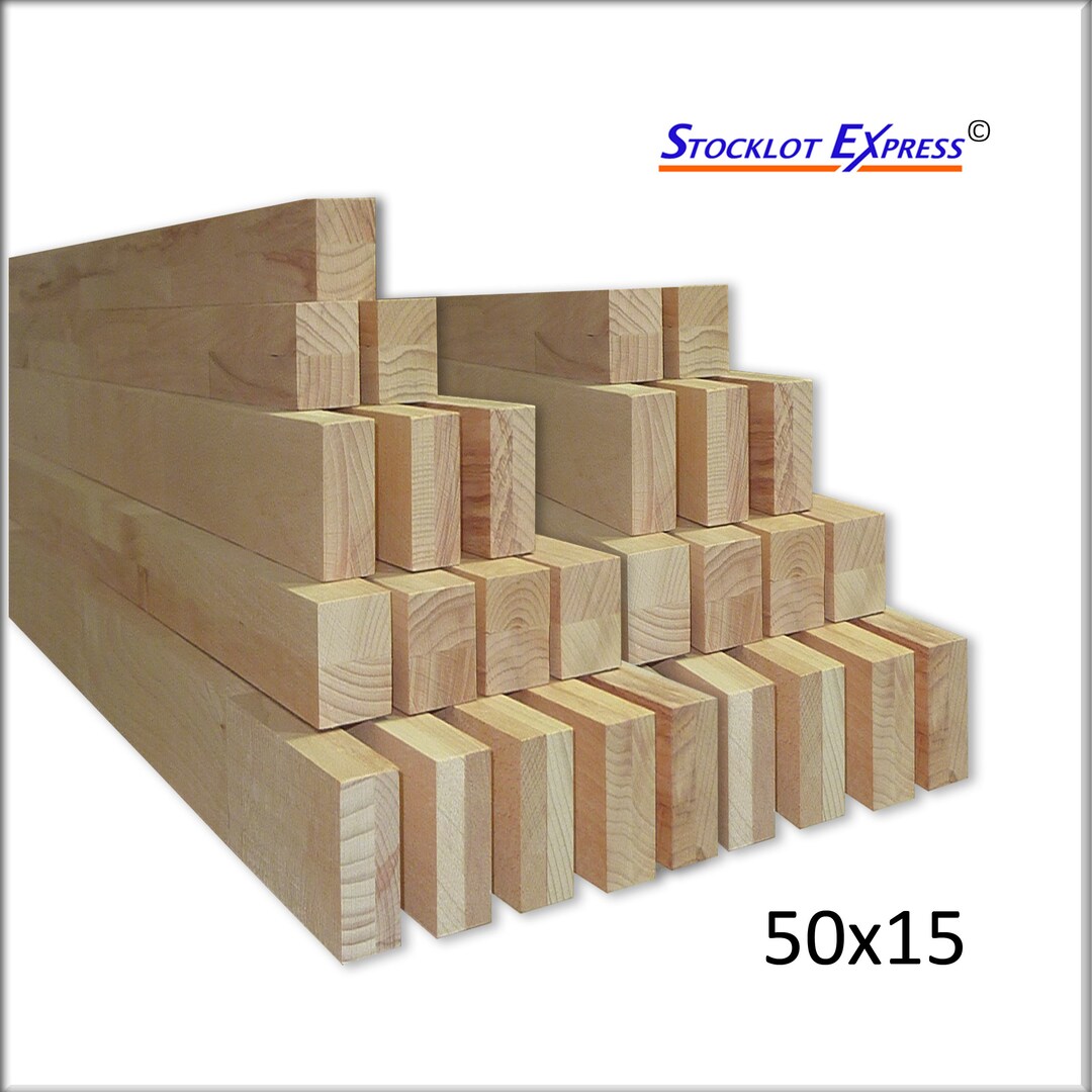 Planed Wooden Strip Squared Timber DIY 50x15mm 100cm Beech - Etsy