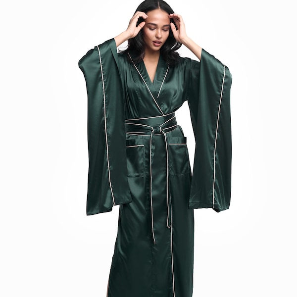 100% Silk Robe Japan - Etsy UK