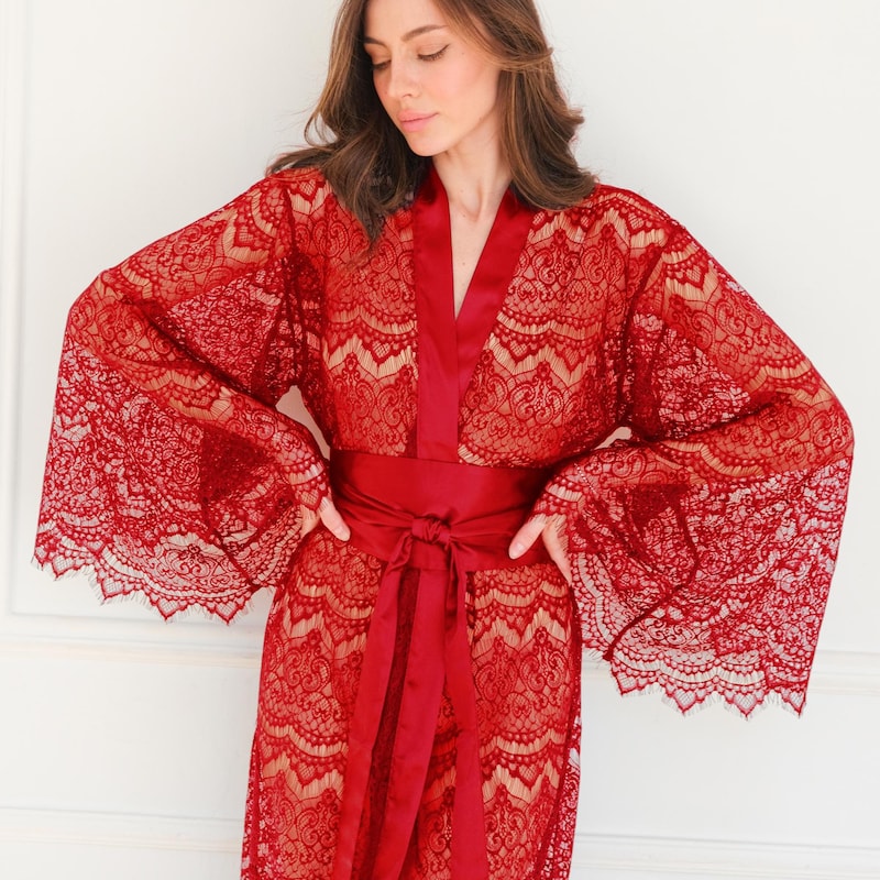 Silk See Through Night Gown - Etsy