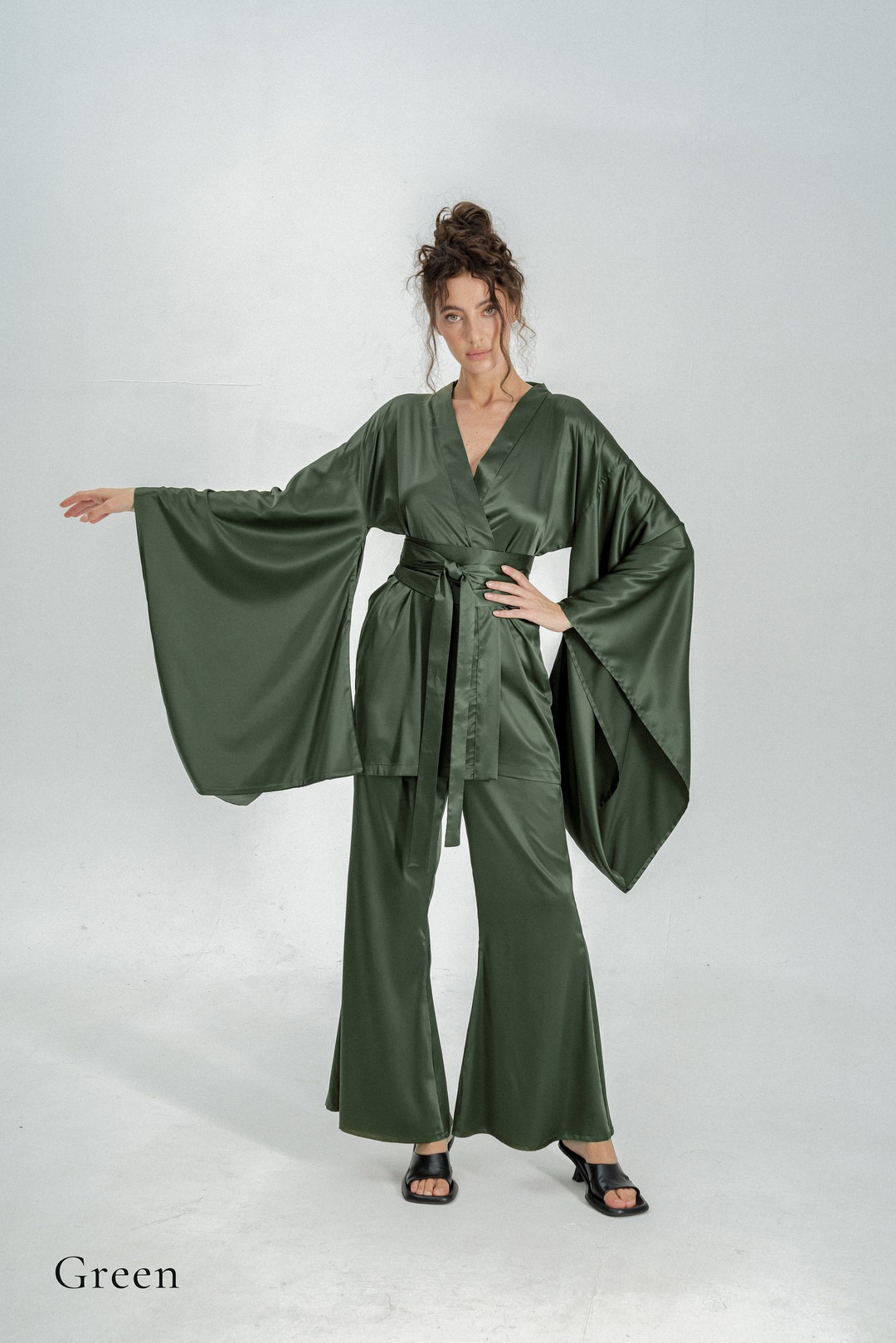 Kimono Robe, Silk Kimono, Kimono Pyjamas, Japanese Kimono Pajamas, Silk ...