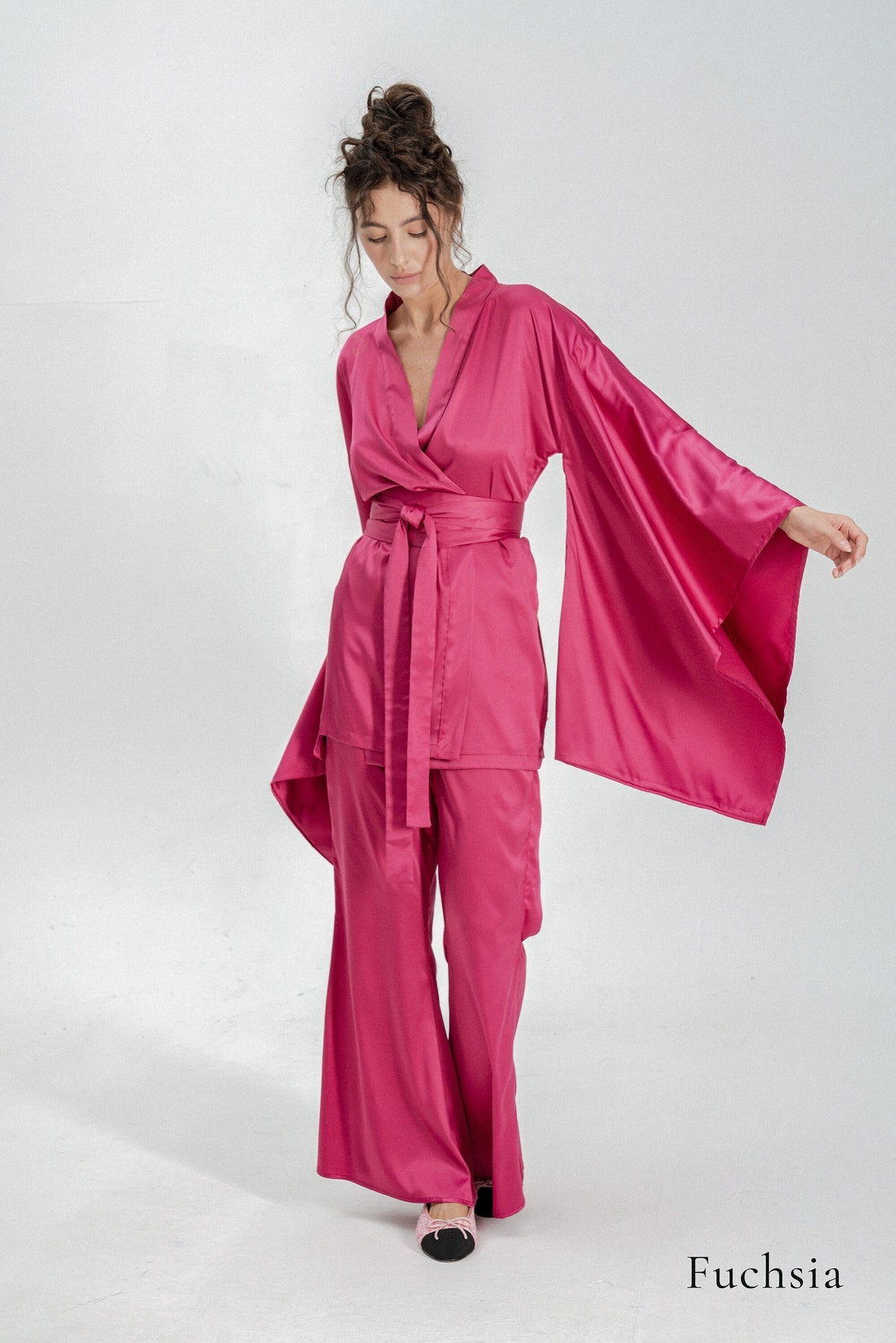 Silk Kimono, Kimono Pyjamas, Kimono Robe, Silk Robe Japanese, Kimono ...