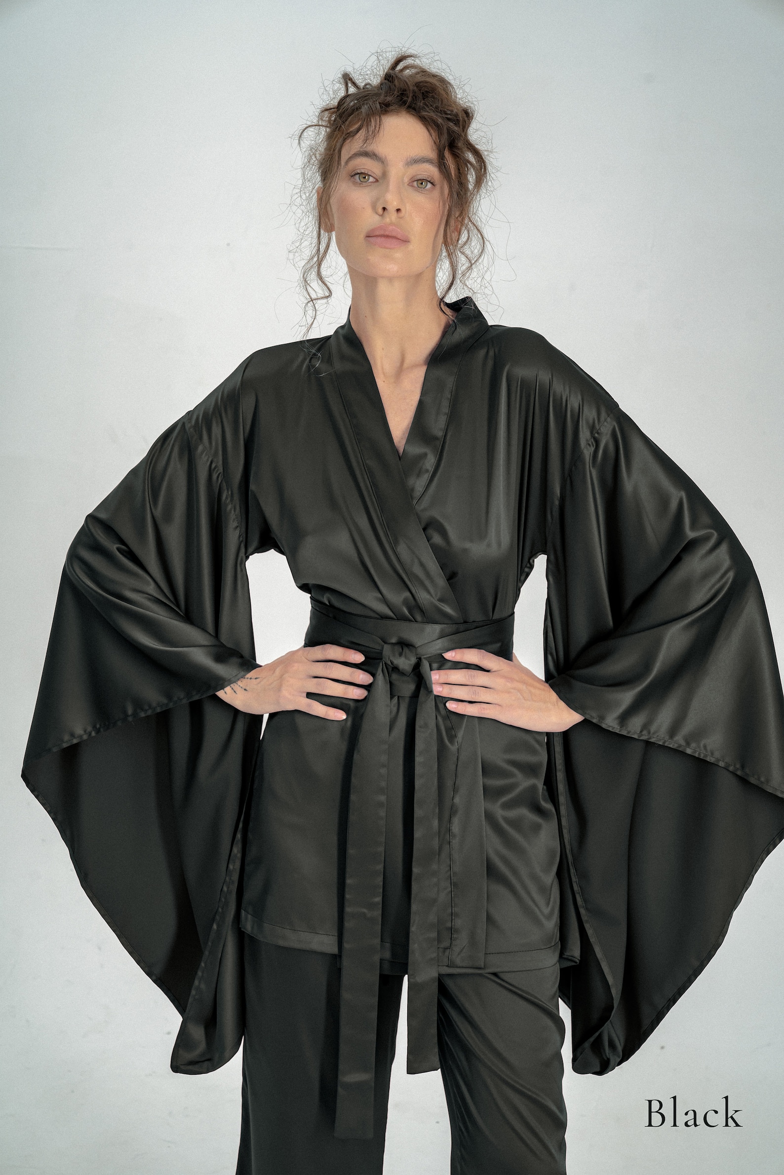 Kimono Robe, Silk Kimono, Kimono Pyjamas, Japanese Kimono Pajamas, Silk ...