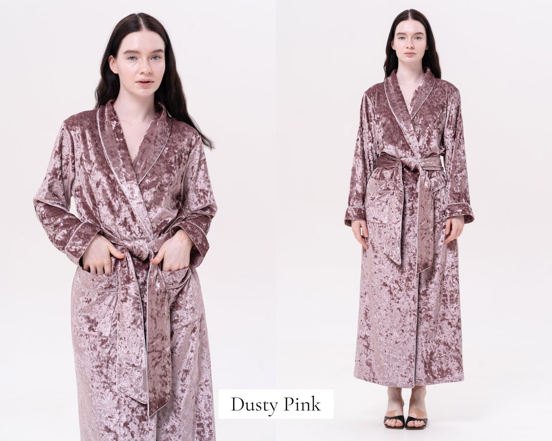 Velvet Dressing Gown, Dressing Gown for Women, Women's Bathrobe, Velvet ...