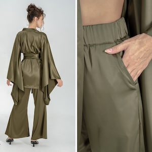 Kimono Robe, Silk Kimono, Kimono Pyjamas, Japanese Kimono Pajamas, Silk ...