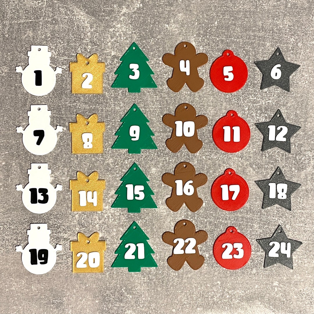 3D Advent Calendar Number Sets - Etsy