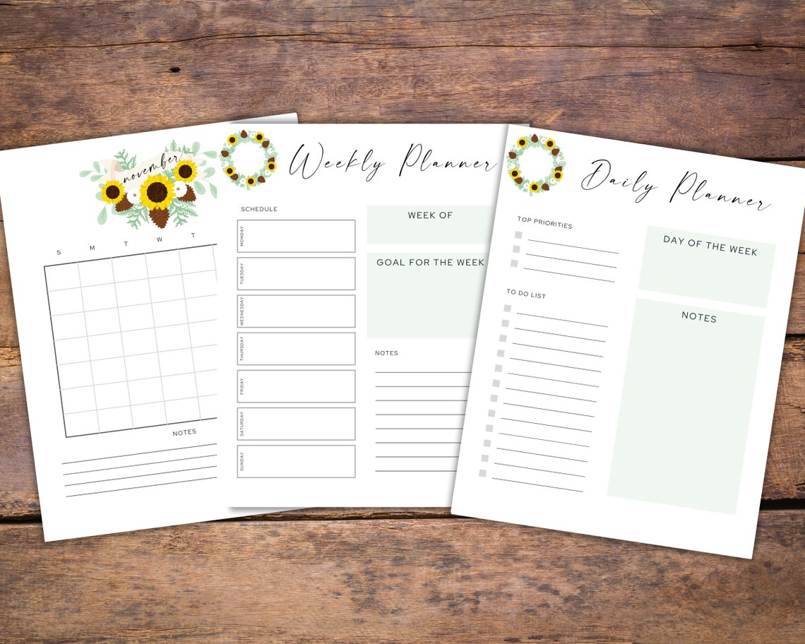 Printable Thanksgiving Planner Holiday Planner Thanksgiving - Etsy