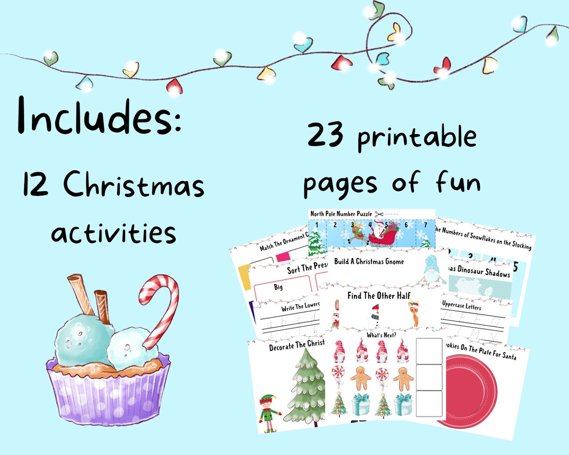 Christmas Busy Book Printable Busy Book Toddler Busy Book - Etsy