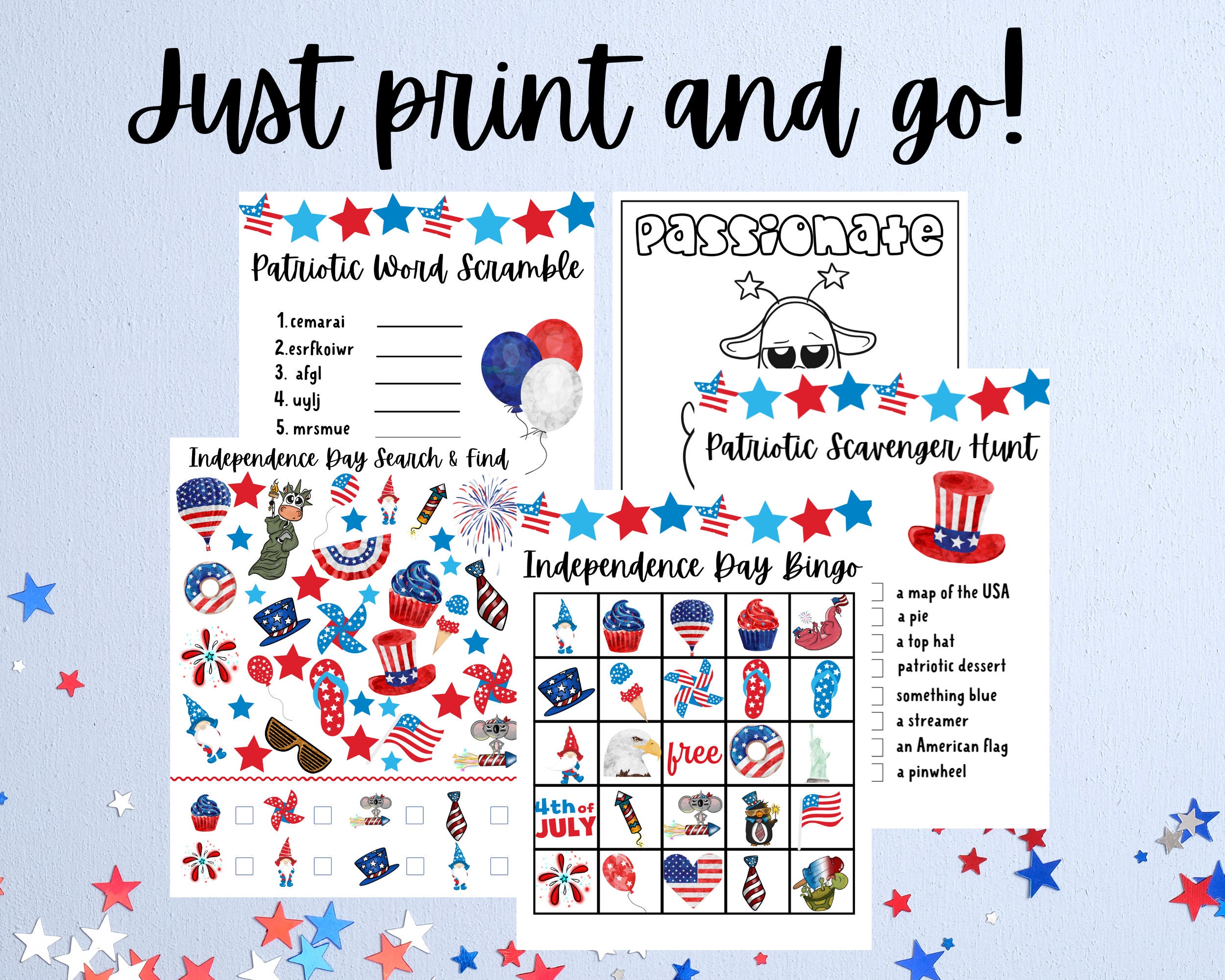 4th of July Activities for Kids, Independence Day Activity Printable ...