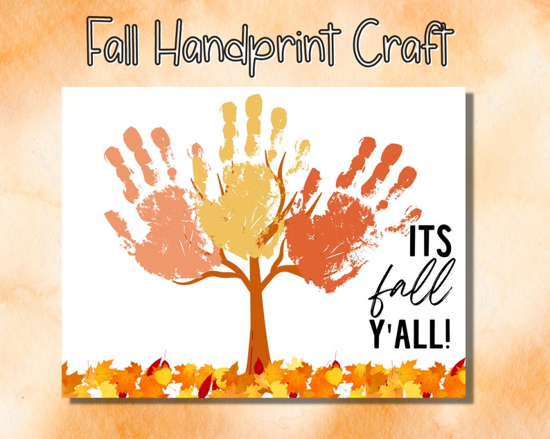 Fall Handprint Crafts for Kids, Kids Fall Craft, Toddler Crafts, Fall ...