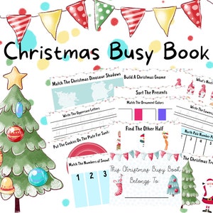 Christmas Busy Book, Printable Busy Book, Toddler Busy Book, Printable ...