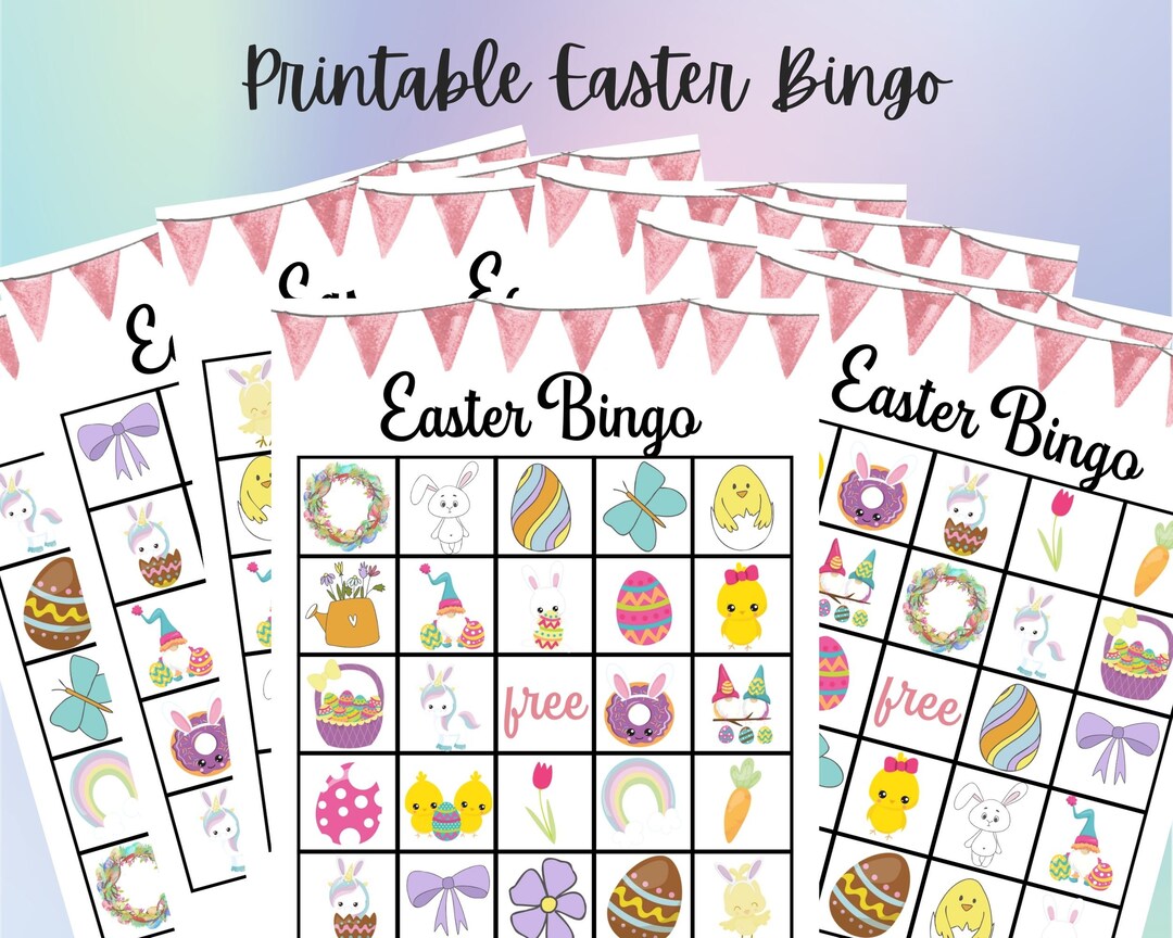 Easter Games for Kids, Easter Bingo for Kids, Easter Printable Games - Etsy