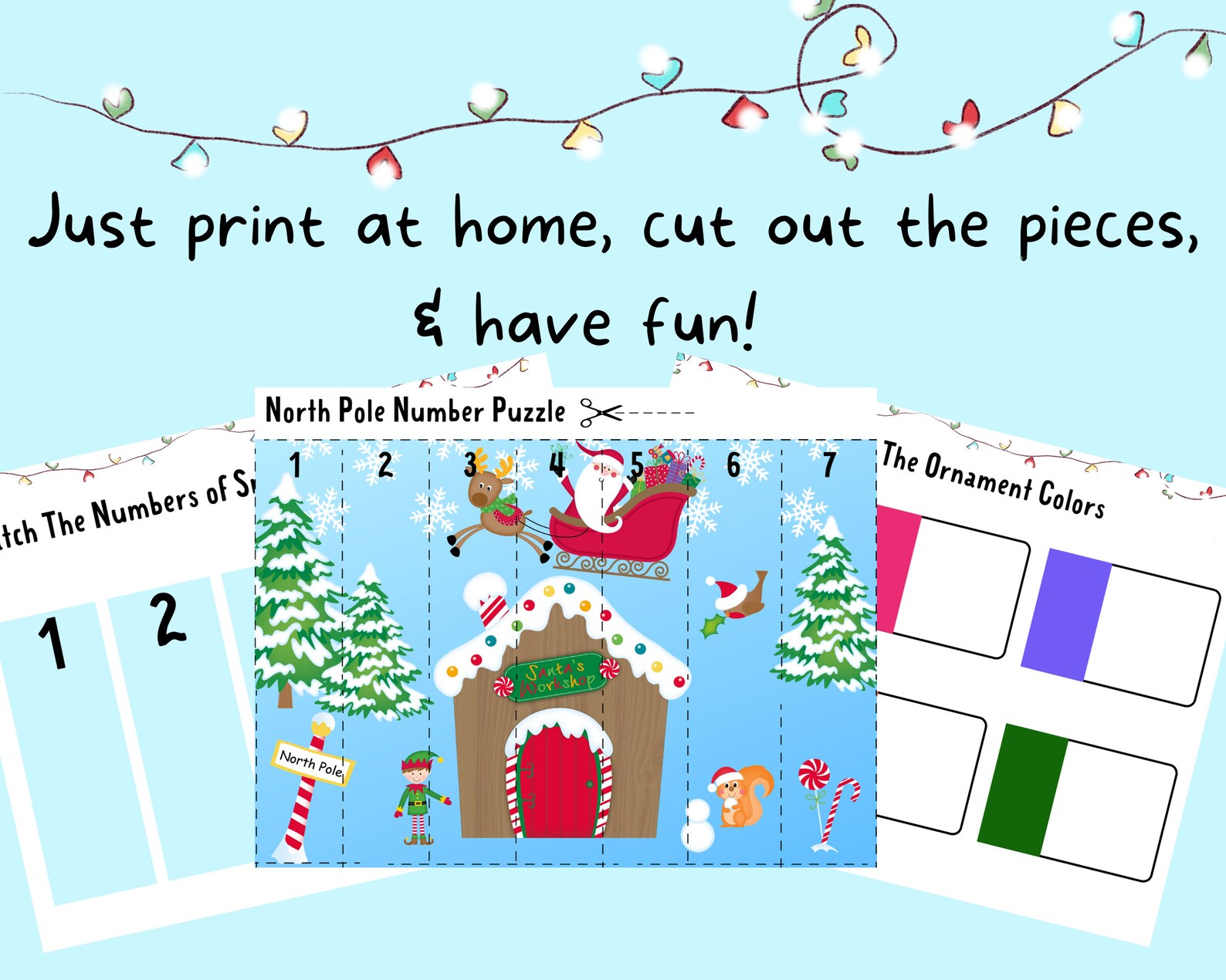 Christmas Busy Book, Printable Busy Book, Toddler Busy Book, Printable ...