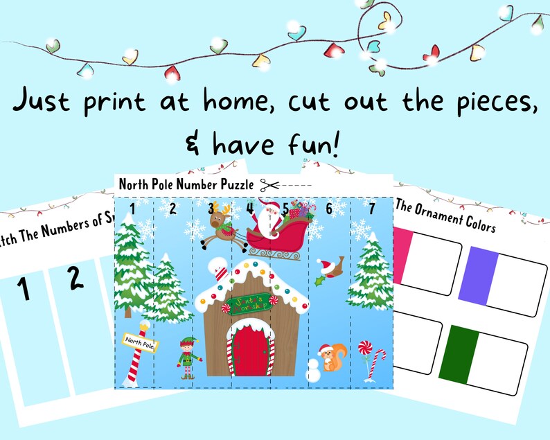 Christmas Busy Book, Printable Busy Book, Toddler Busy Book, Printable ...