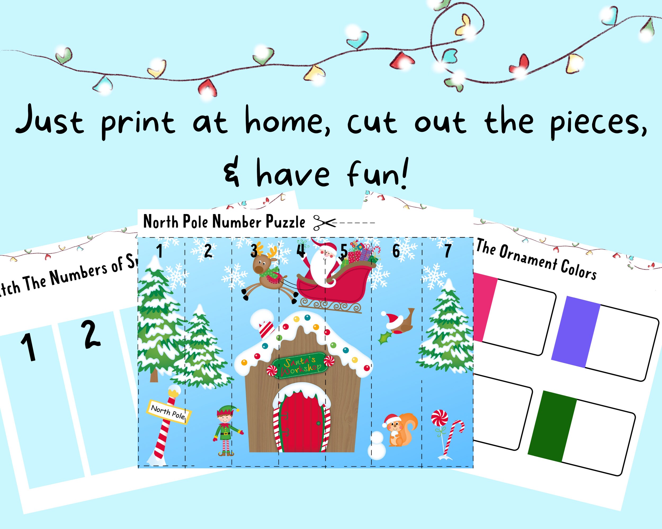 Christmas Busy Book, Printable Busy Book, Toddler Busy Book, Printable ...