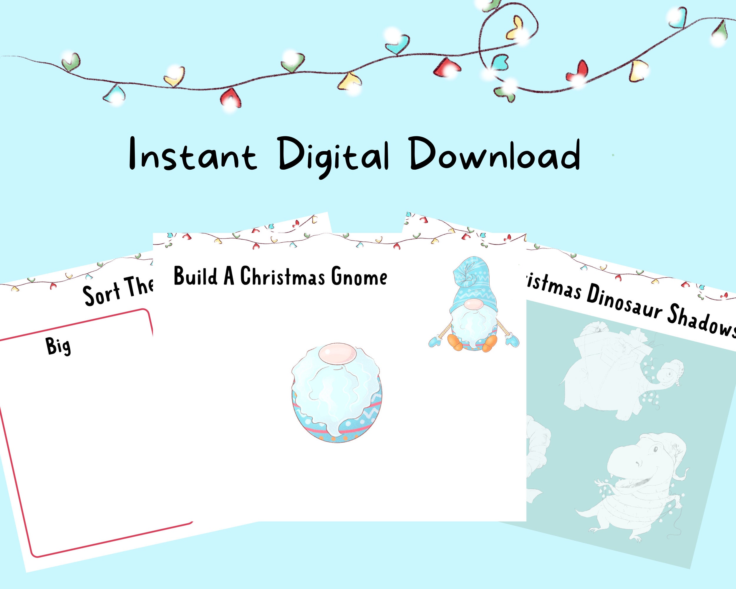 Christmas Busy Book, Printable Busy Book, Toddler Busy Book, Printable ...