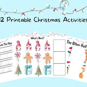Christmas Busy Book, Printable Busy Book, Toddler Busy Book, Printable ...