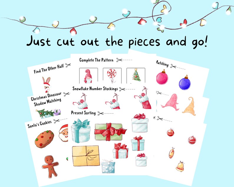 Christmas Busy Book, Printable Busy Book, Toddler Busy Book, Printable ...