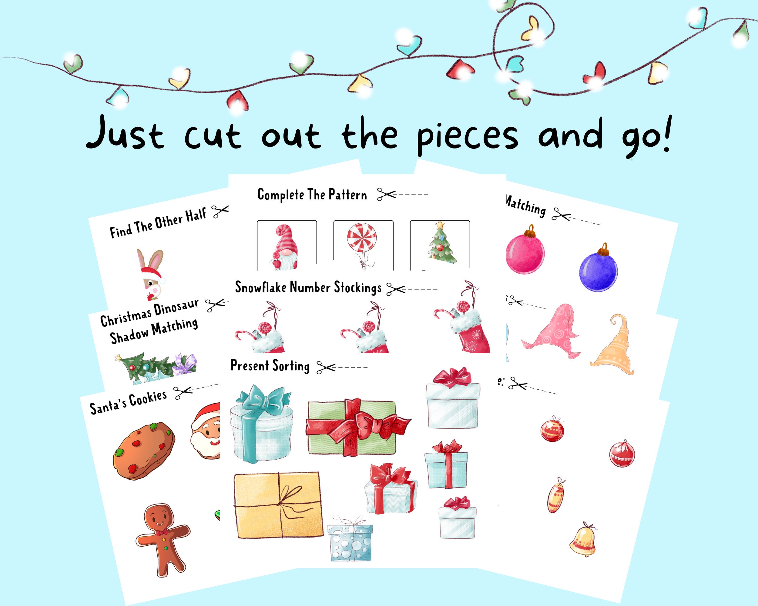 Christmas Busy Book Printable Busy Book Toddler Busy Book - Etsy