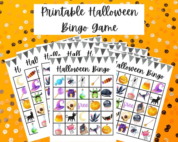 Halloween Bingo Game Halloween Activities for Kids Halloween - Etsy