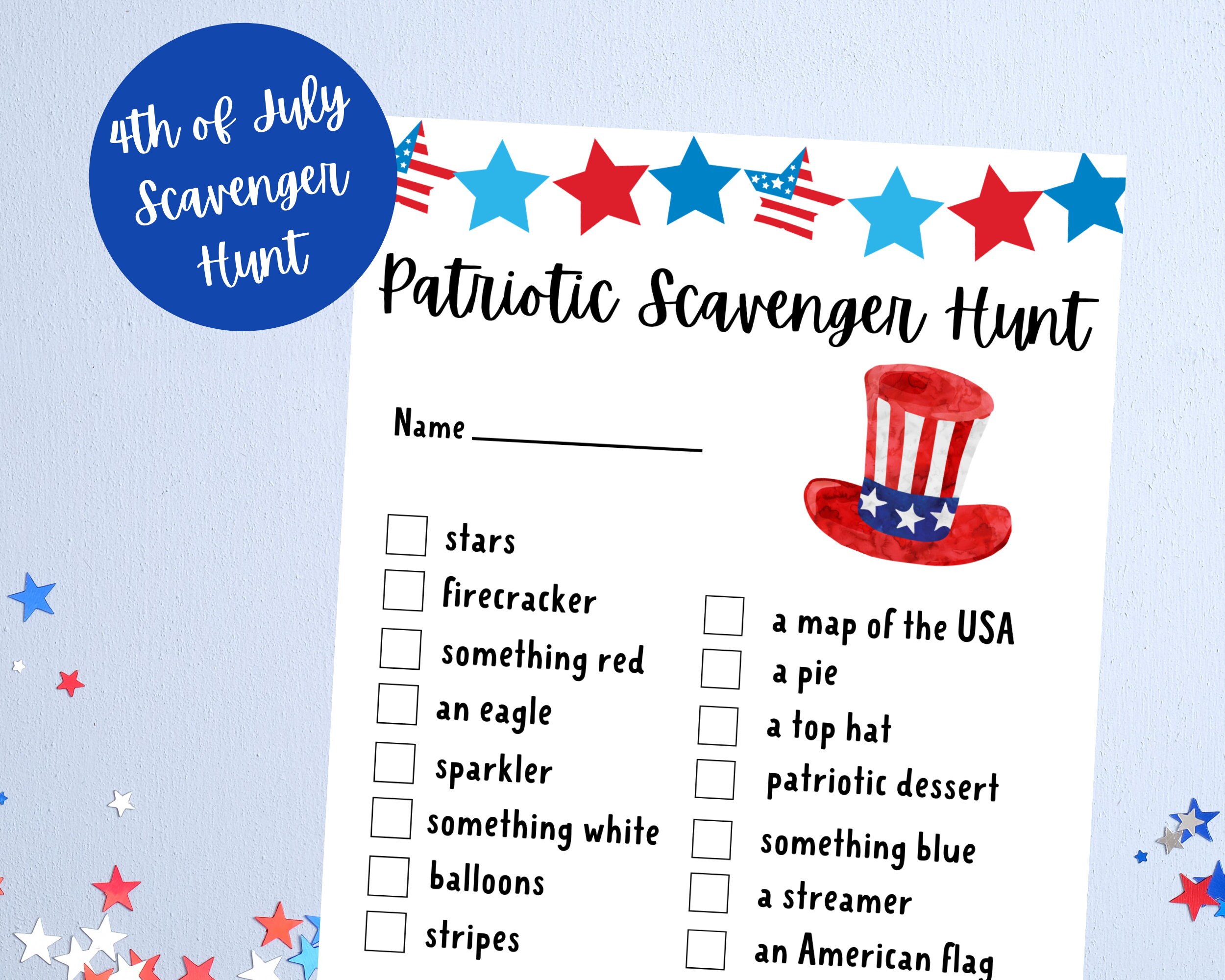 4th of July Activities for Kids, Independence Day Activity Printable ...