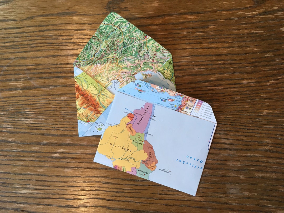 Special Envelopes Maps Atlas Handmade - Etsy