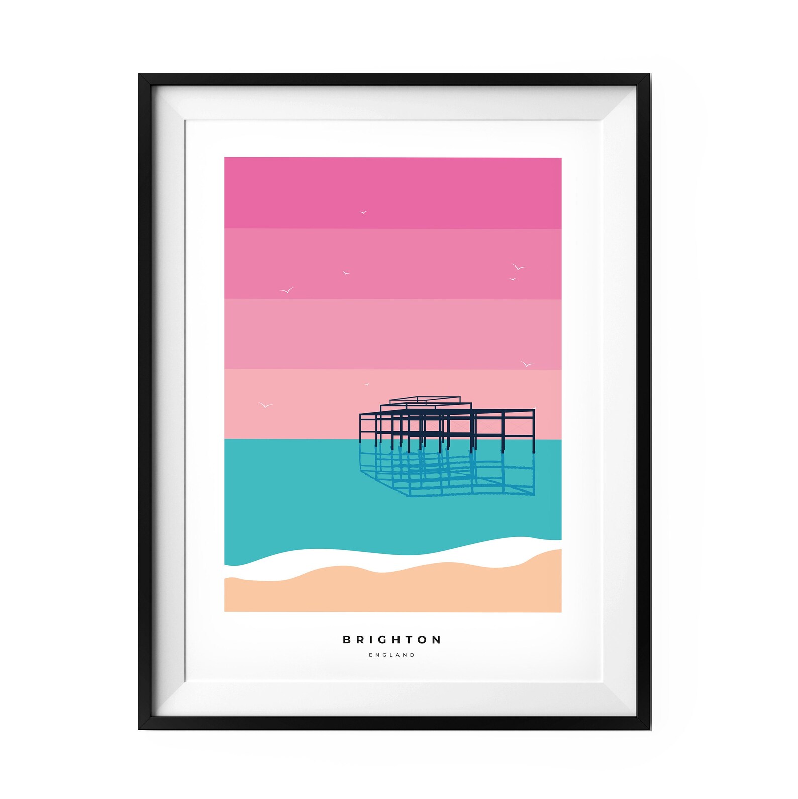 Brighton Print. Brighton Pier. Old Brighton Pier. Brighton - Etsy UK