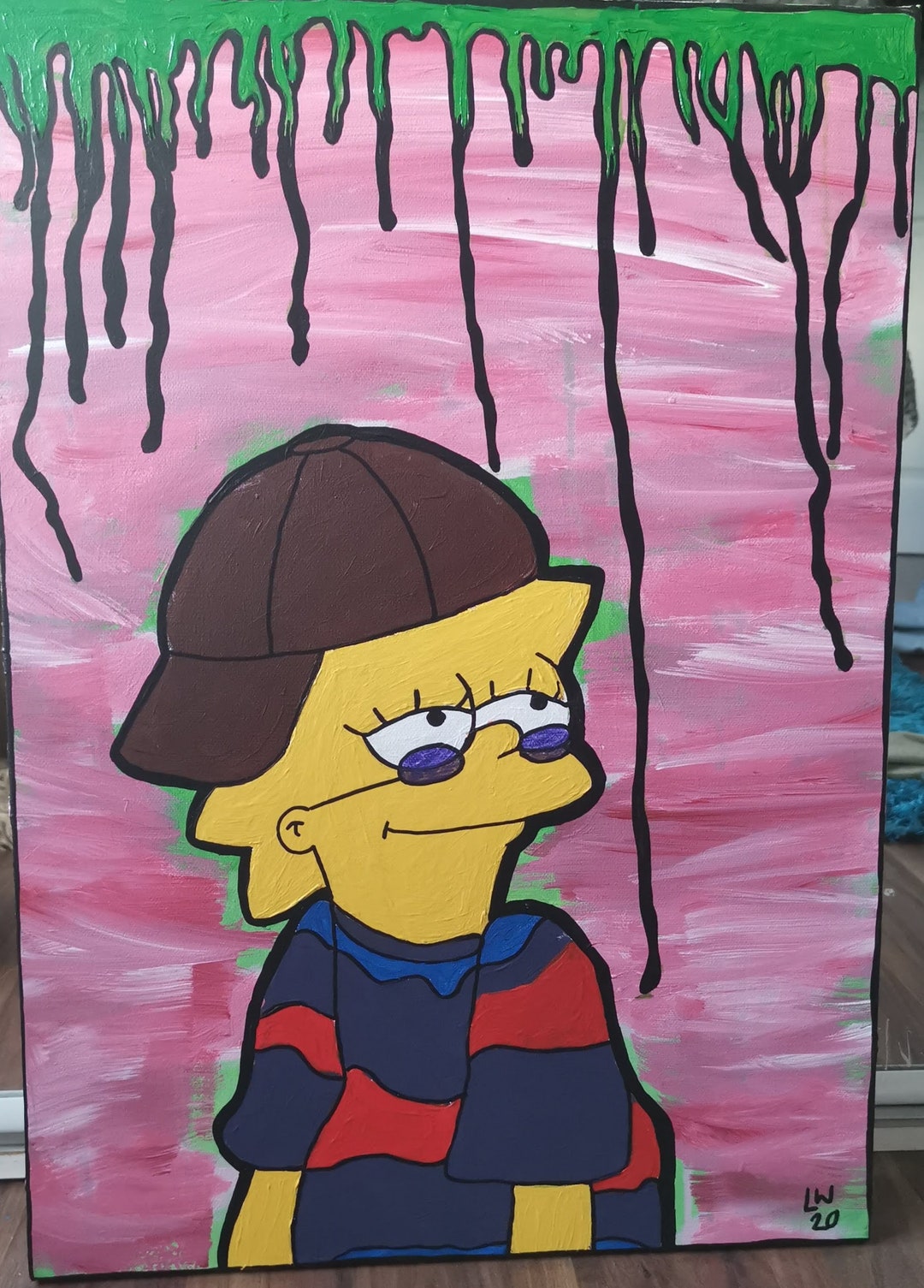 Lisa Simpson Stoner Portrait - Etsy