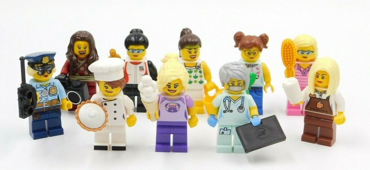 10 Lego Female Minifigures With Accessories Random Pick - Etsy