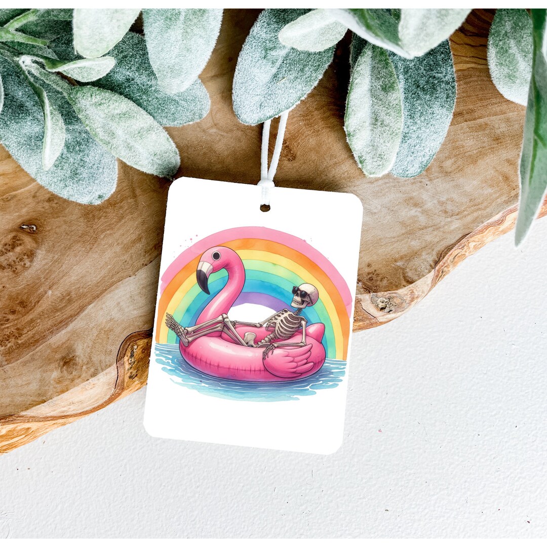Fun Summer Rainbow Skull Car Freshener, Car Charm, Car Freshie, Air ...
