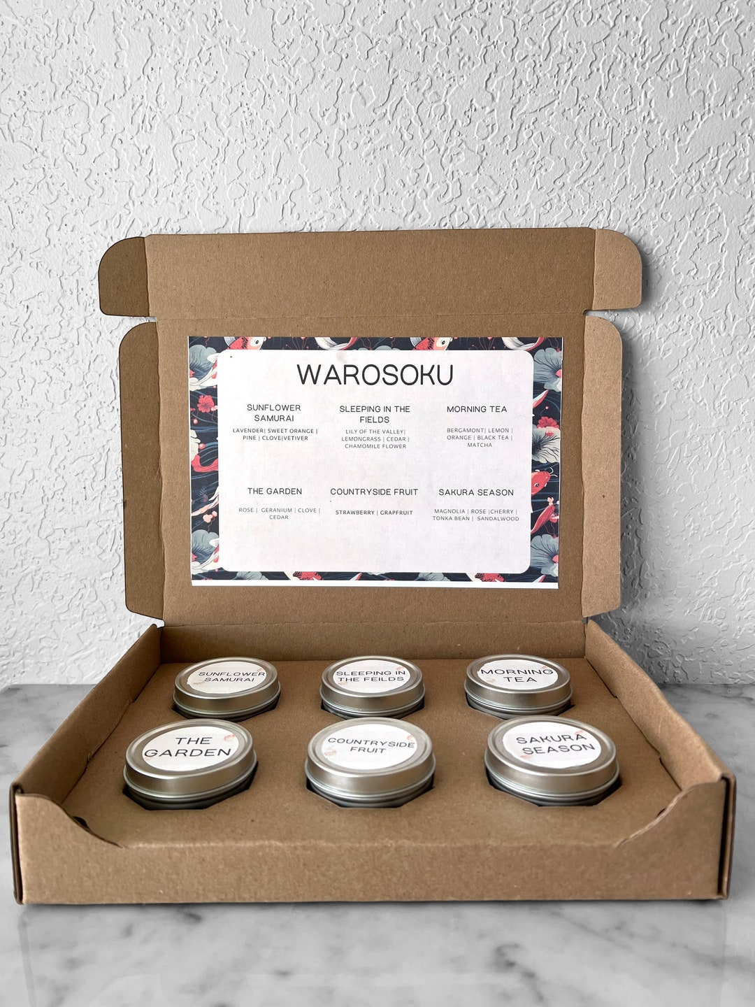 Japanese Inspired "warosoku" Candle Set | Six Candles | Soy Scent ...