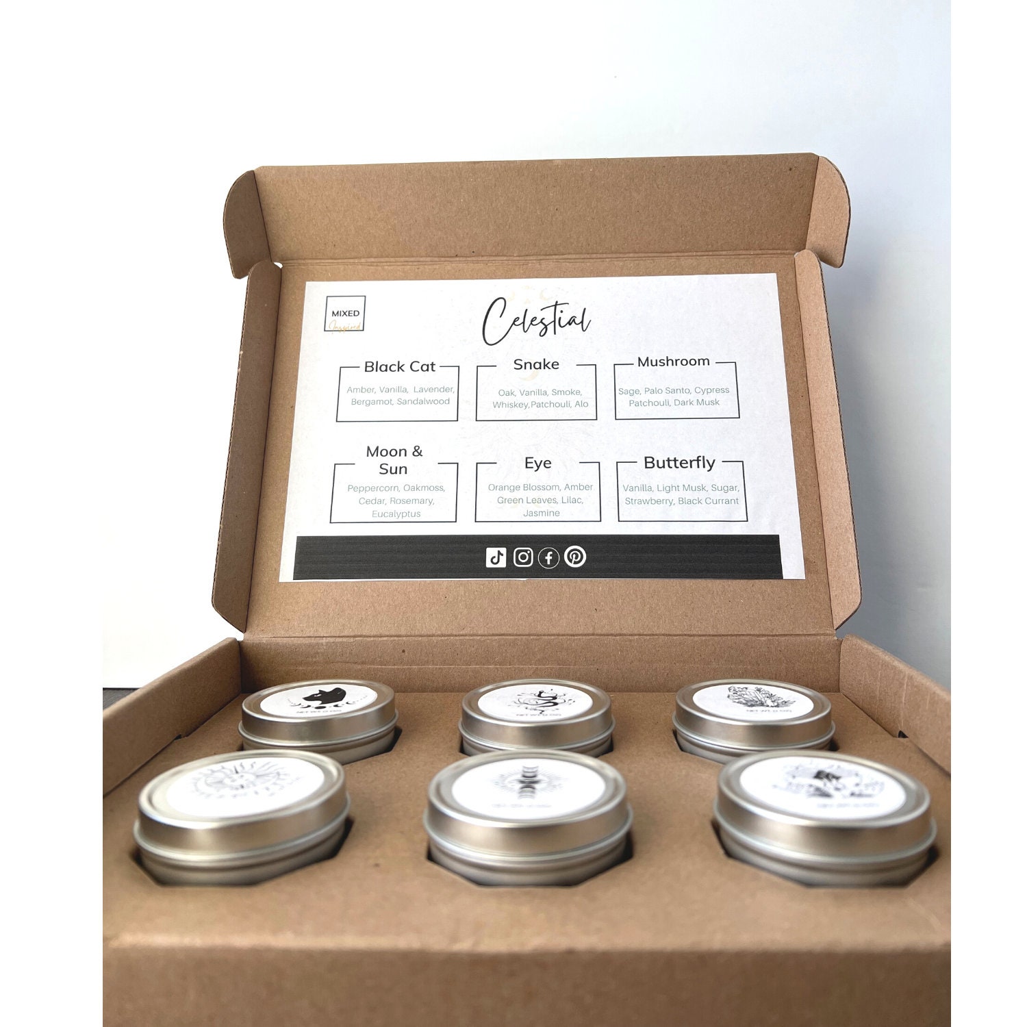 Celestial Collection Candle Set Sample Six Candles Soy Scent - Etsy