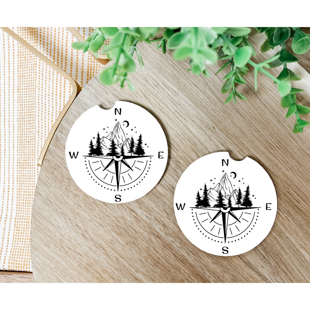 Compass Mountain Car Coaster, Car Decor, Fun Coasters, Car Accessories ...