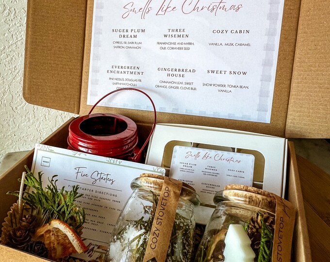 Holiday Gift Box Winter Gift Box Christmas Home Scent All Natural Hygge ...