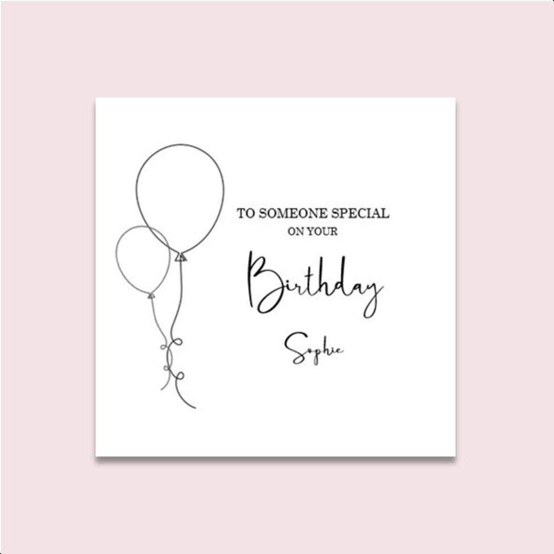 Personalised Birthday Card, Name Birthday Card, Any Name and Age ...