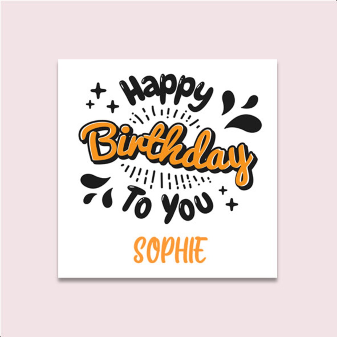 Personalised Birthday Card, Name Birthday Card, Any Name and Age ...