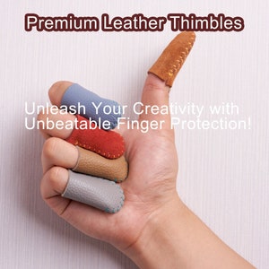 LEATHER THIMBLE | Multicolor Leather Finger Protector | Handmade ...