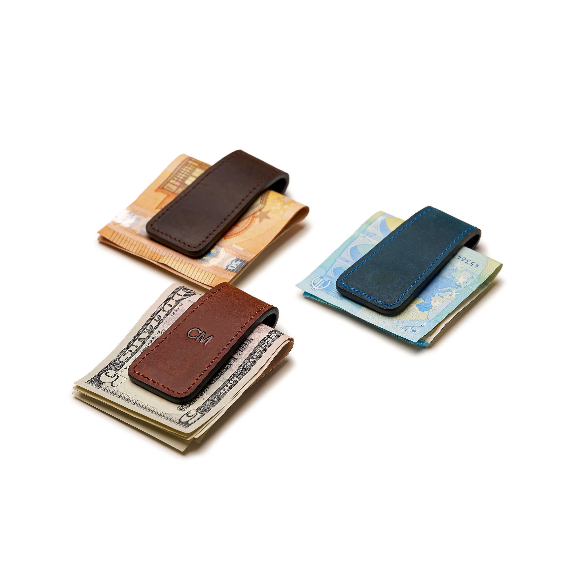 Custom Leather Magnetic Money Clip - Handmade & Personalised Money Clip ...