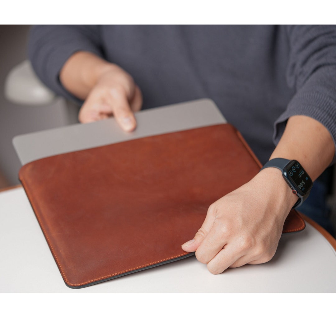 Custom Leather MacBook Air & Pro Sleeve - Fit for M1/m2/m3/pro/max ...