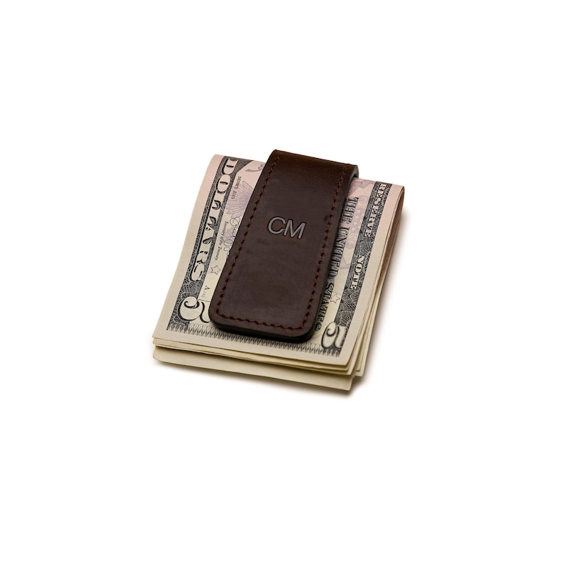Custom Leather Magnetic Money Clip - Handmade & Personalised Money Clip ...