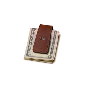Custom Leather Magnetic Money Clip - Handmade & Personalised Money Clip ...