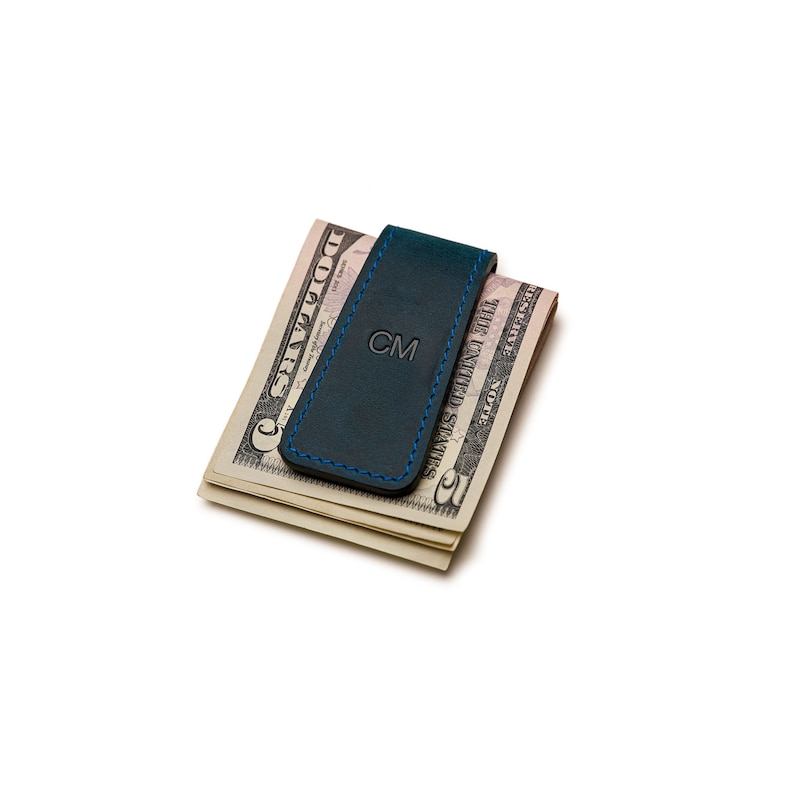 Custom Leather Magnetic Money Clip - Handmade & Personalised Money Clip ...