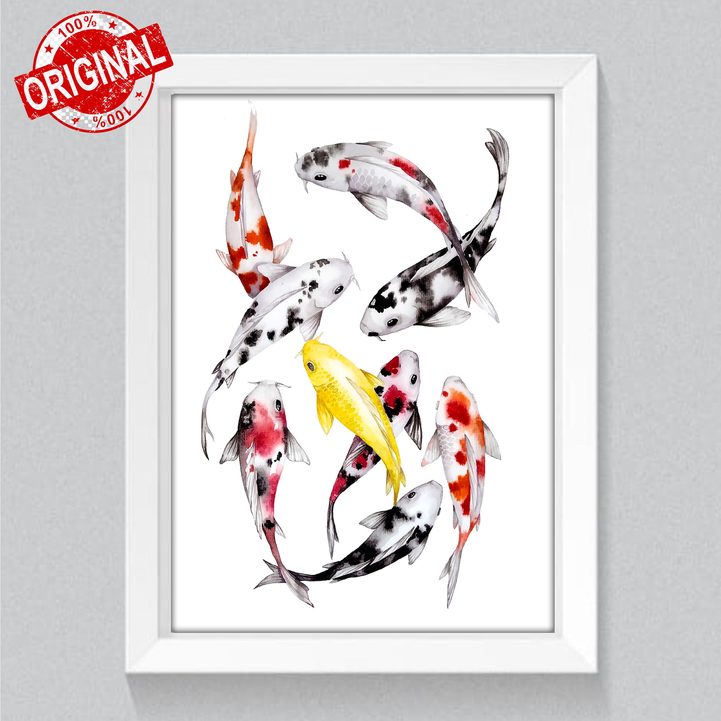 Abstract Koi Fish Painting
