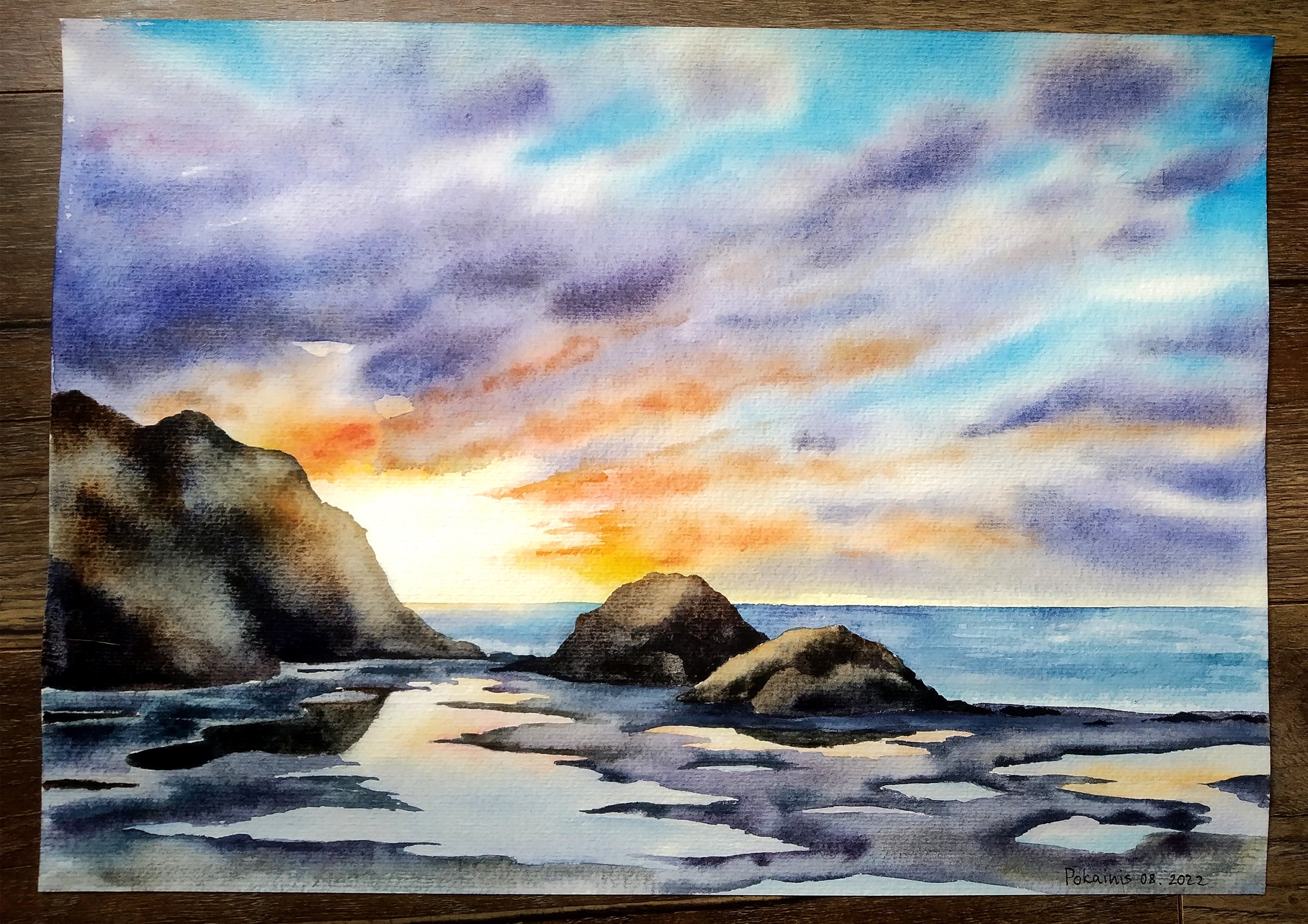 Easy Ocean Landscape Paintings