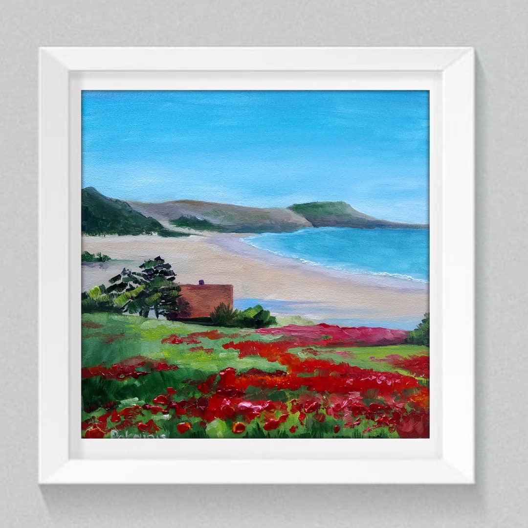 ORIGINAL Oil Painting 8x8 Painting Poppy Painting Flower - Etsy