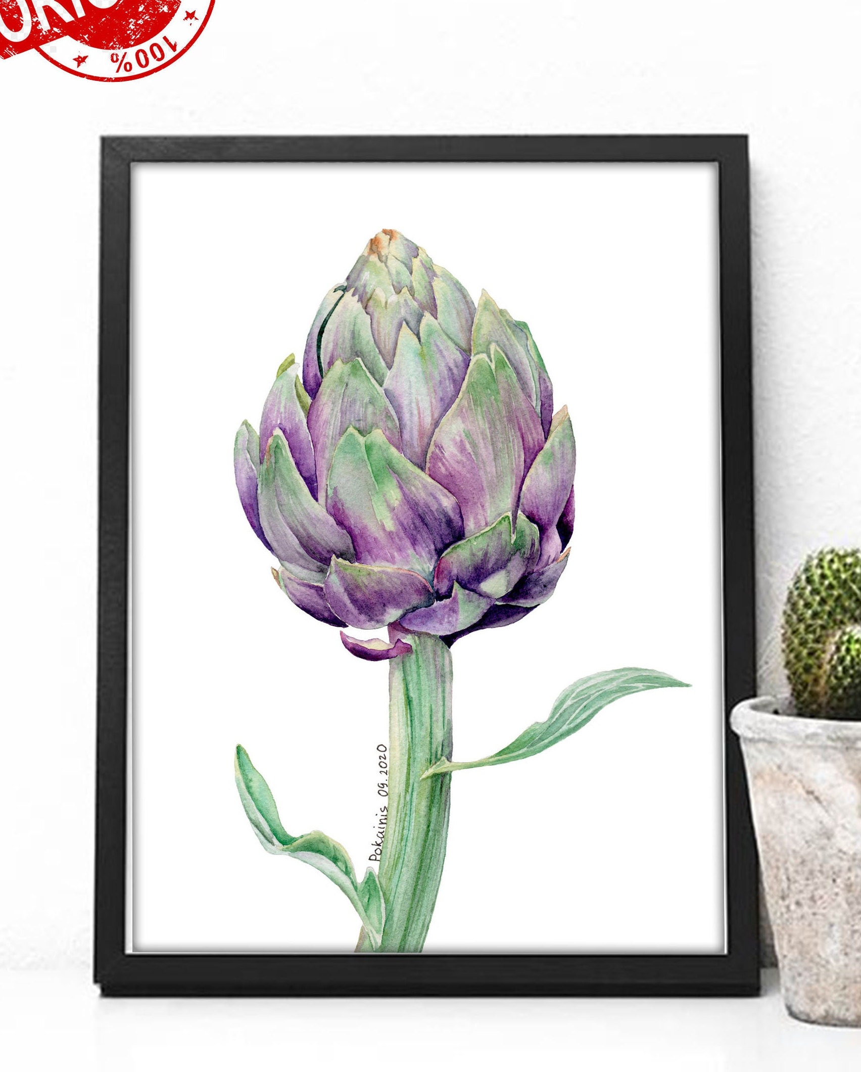 ORIGINAL Watercolor Painting Vegetable Watercolor Art | Etsy