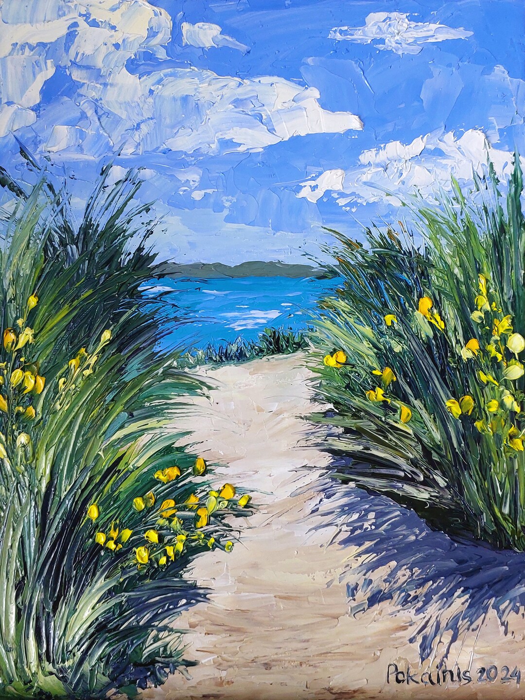 Small Seascape Oil Painting, Seascape Artwork, Landscape Oil Painting, Beach Wall Art, Ocean Oil ...